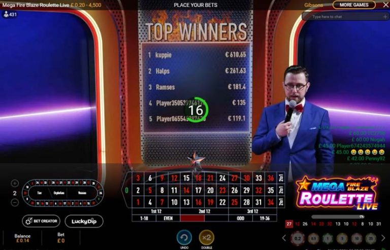 Mega Fire Blaze Roulette (Playtech) | SmashCasinos